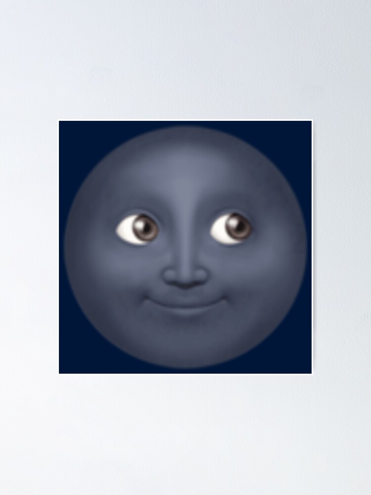 "New Moon Face - iPhone iOS Apple Emoji" Poster for Sale by ...