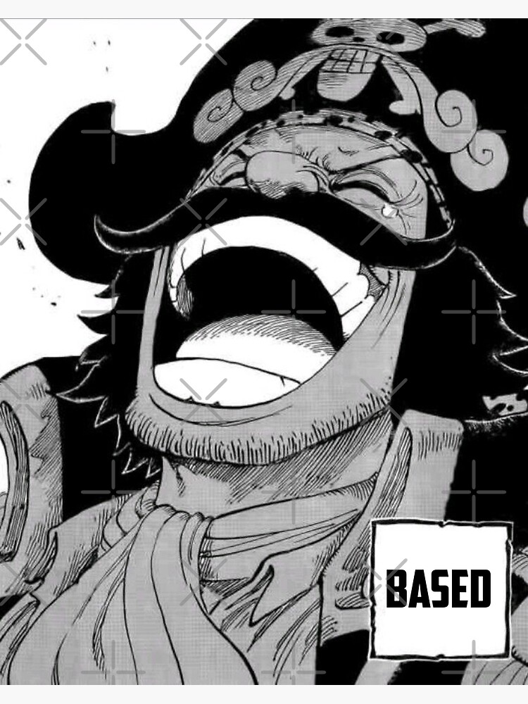 "One Piece Meme Roger Based He Laughed" Poster for Sale by RDFW | Redbubble