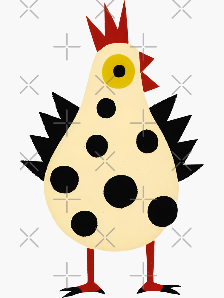 "Funny chicken naive art illustration. Chicken illustration, Bold ...