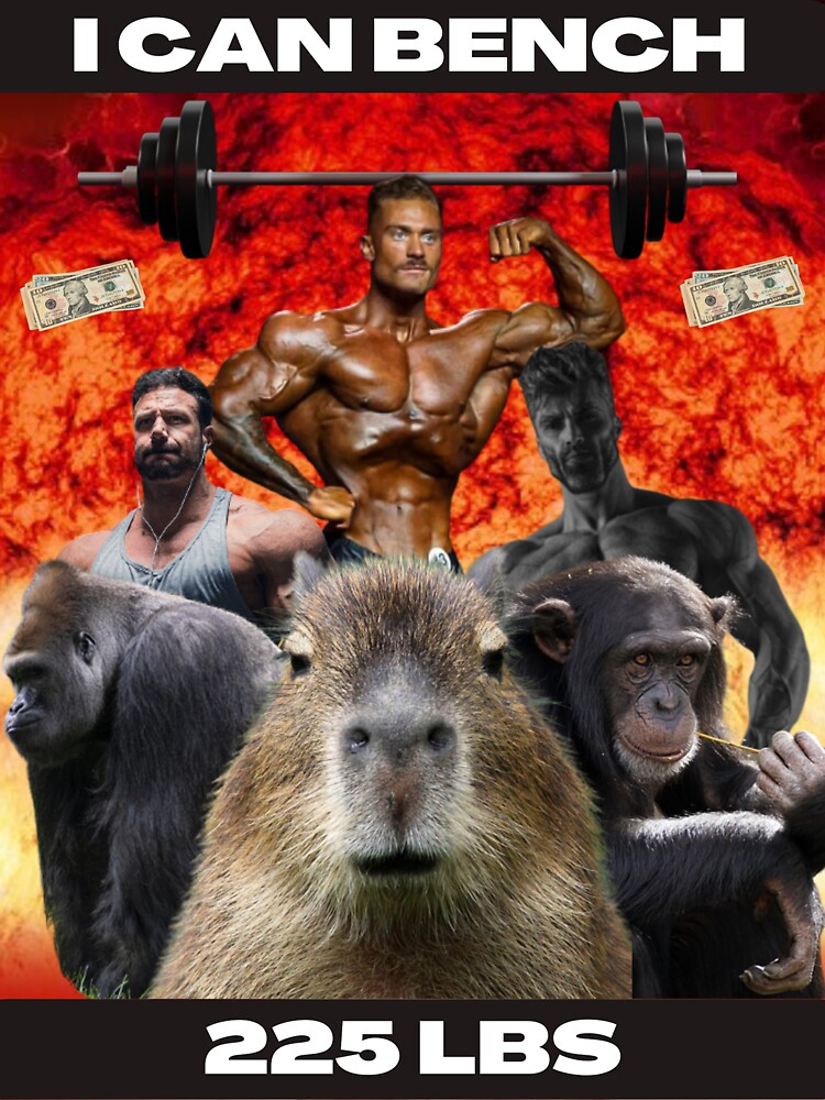 "I Can Bench 225 Pounds" Sticker for Sale by joshemf | Redbubble