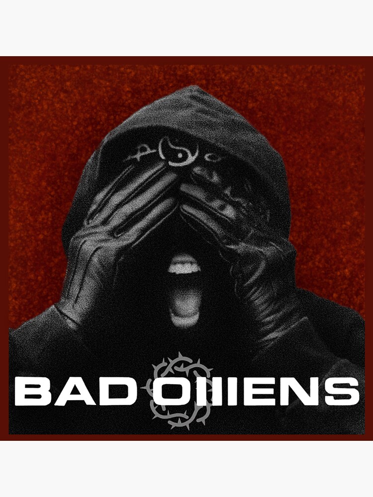 "Bad omens mask" Sticker for Sale by SophieMadsen | Redbubble