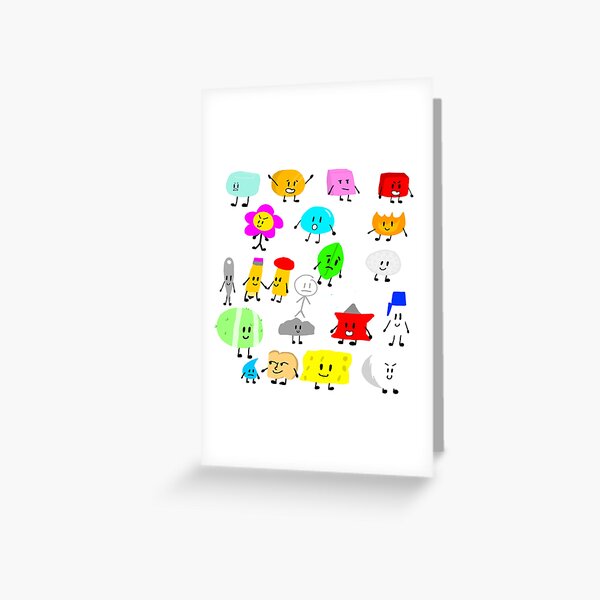"BFDI Characters " Greeting Card for Sale by LadyShop0 | Redbubble