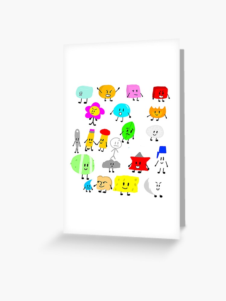 "BFDI Characters " Greeting Card for Sale by LadyShop0 | Redbubble