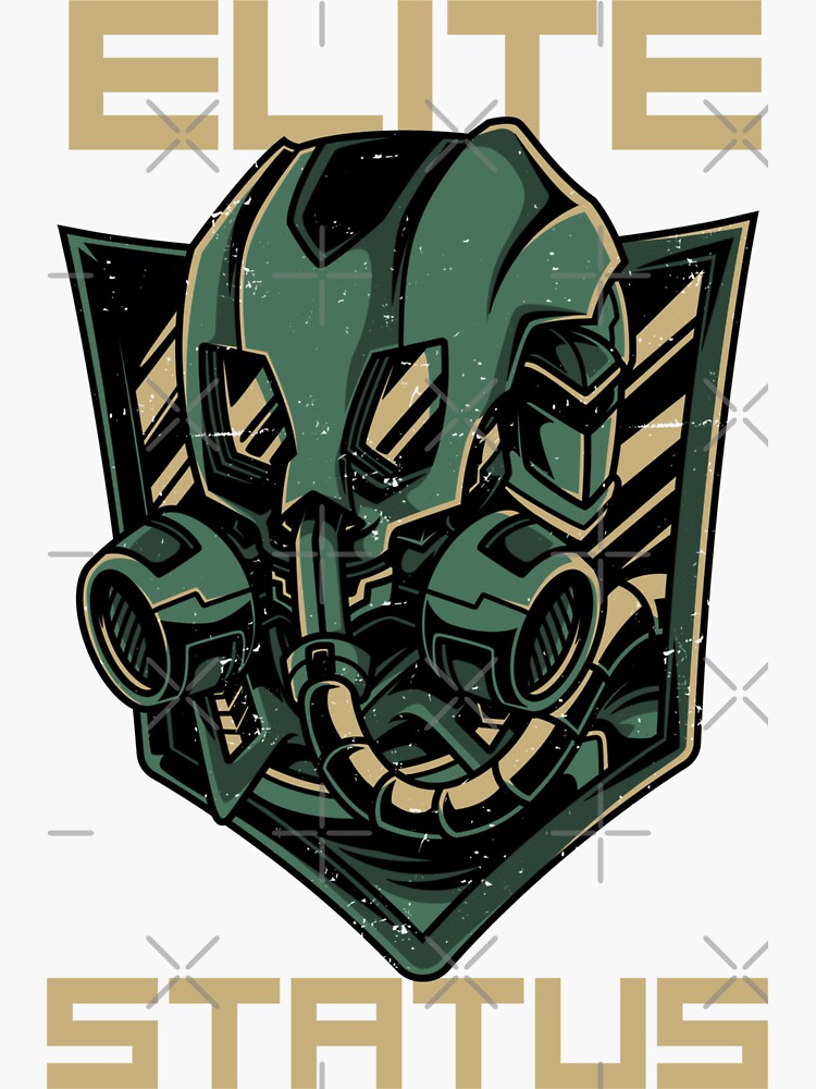 "Elite Status Shield" Sticker for Sale by SamuraiGaming | Redbubble