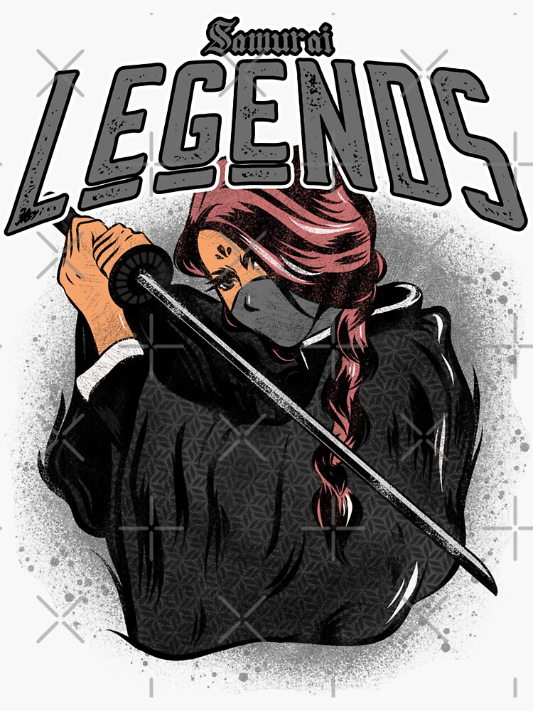 "Samurai Legends Woman Warrior" Sticker for Sale by SamuraiGaming ...