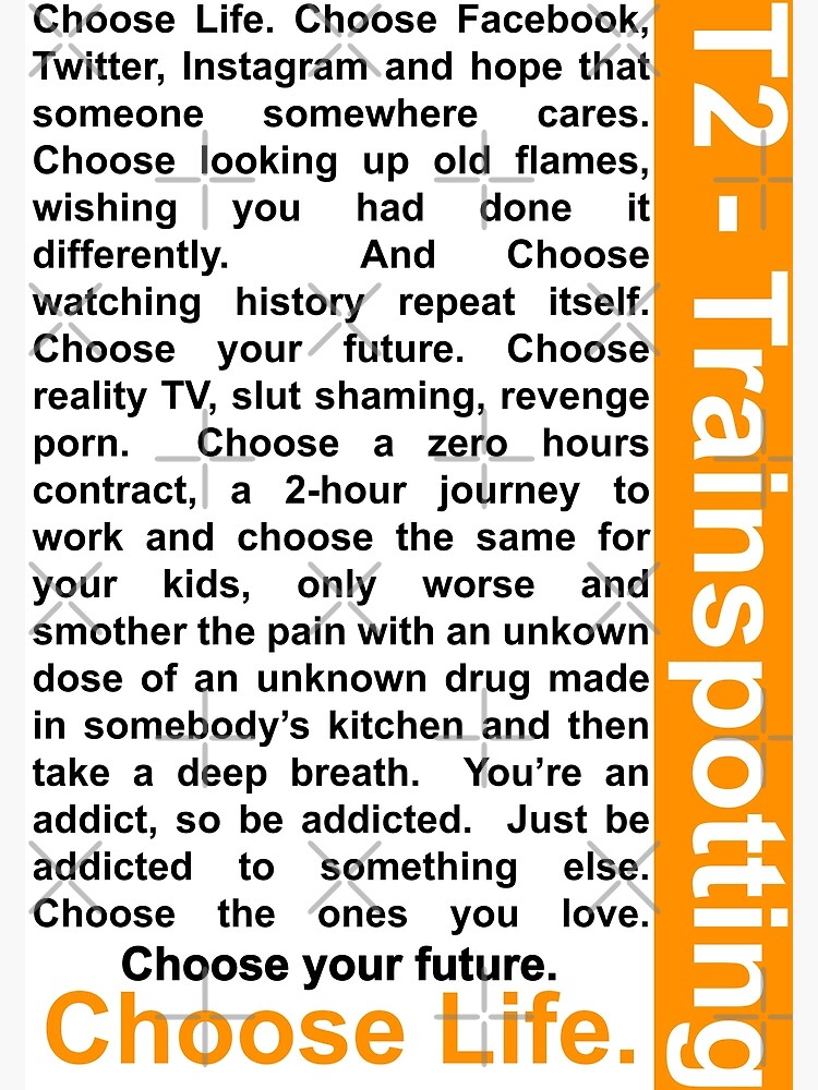 Trainspotting 2 - Choose Life Premium Matte Vertical Poster sold by ...