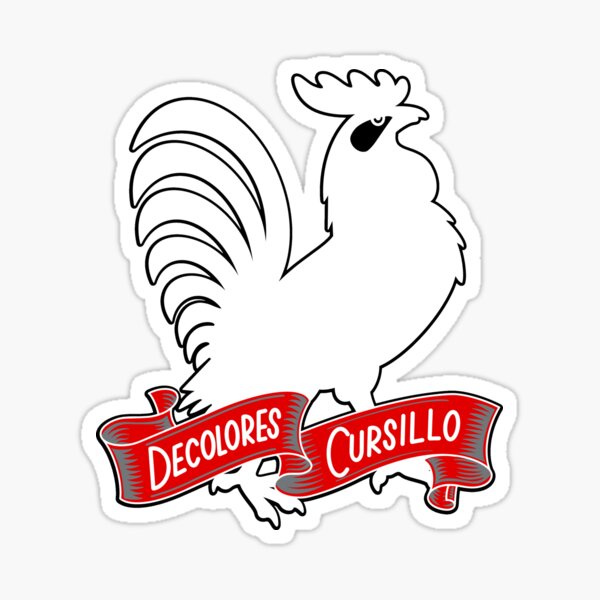 "Copy of DeColores Cursillo Rooster with Banner 2" Sticker for Sale by ...