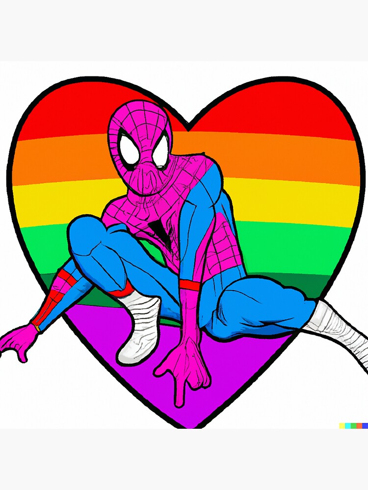 "rainbow spiderman" Sticker by WalidGriene | Redbubble