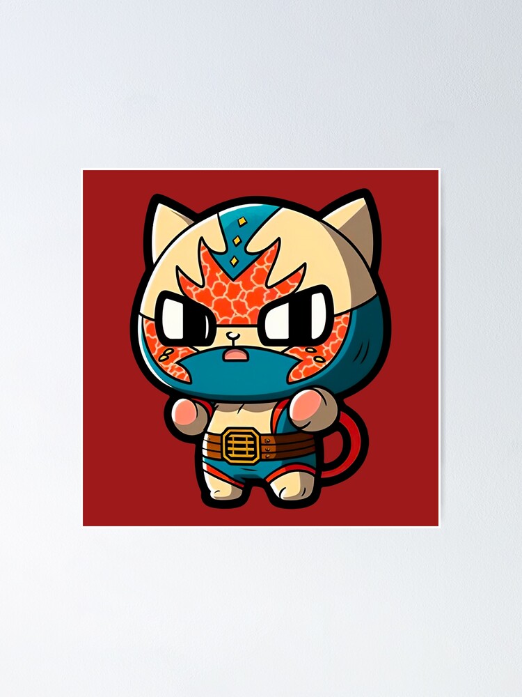 "Lucha Libre Cats | Mexican Wrestling | Anime Cats | Kawaii Cats ...