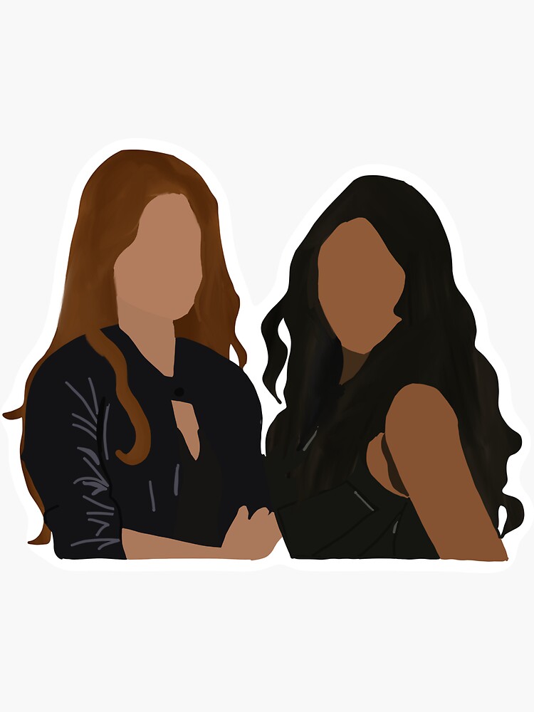 "Izzy and clary." Sticker for Sale by ellsinking | Redbubble