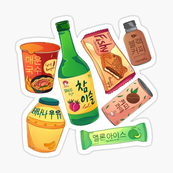 "korean food" Sticker for Sale by Lauraso28 | Redbubble