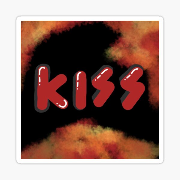 "kiss" Sticker for Sale by AngelaCartoons | Redbubble