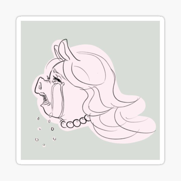 "Miss Piggy anime girl crying" Sticker for Sale by cocomumi | Redbubble