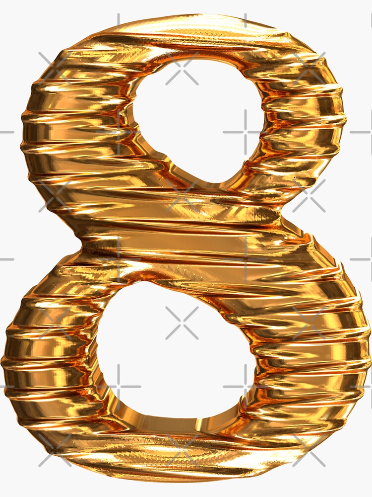 "Number 8" Sticker for Sale by Hopscotchworld | Redbubble