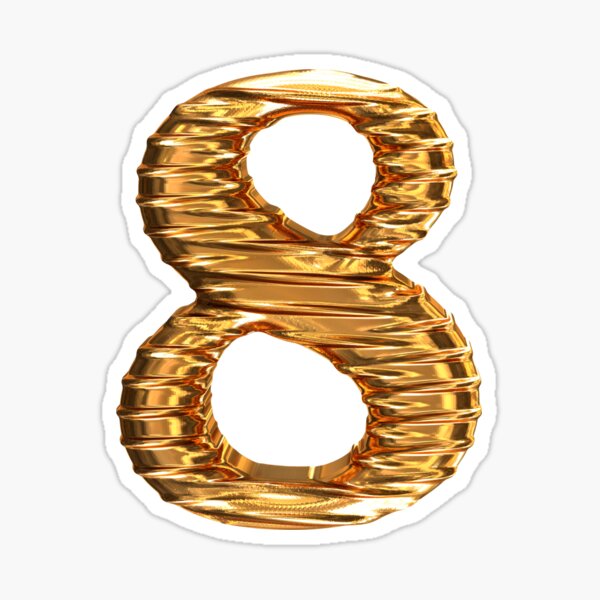 "Number 8" Sticker for Sale by Hopscotchworld | Redbubble