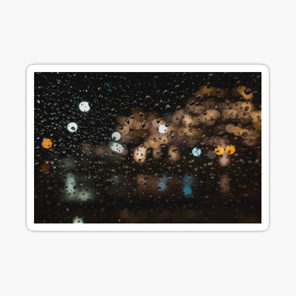 "City Driving in the Rain" Sticker for Sale by Kadwell | Redbubble