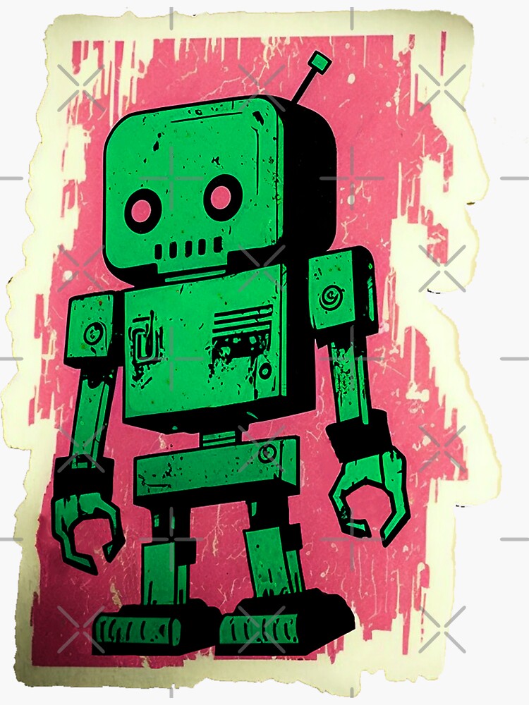 "Rizz-bot-5000" Sticker for Sale by DodgyDogma | Redbubble