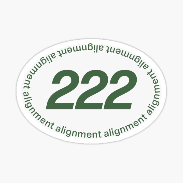 "222 - Alignment" Sticker for Sale by classyystickers | Redbubble