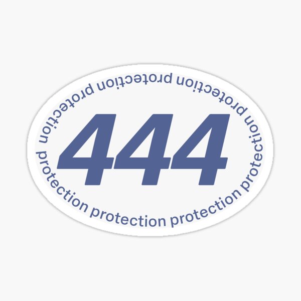 "444 - protection" Sticker for Sale by classyystickers | Redbubble