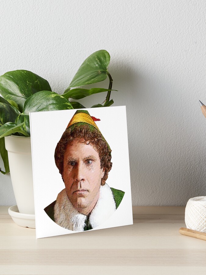 "BUDDY THE ELF Christmas Movie Angry Elf Face Will Ferrell " Art Board ...