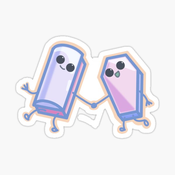 "Coffin and Casket [Kawaii]" Sticker for Sale by Karlas-Veil | Redbubble