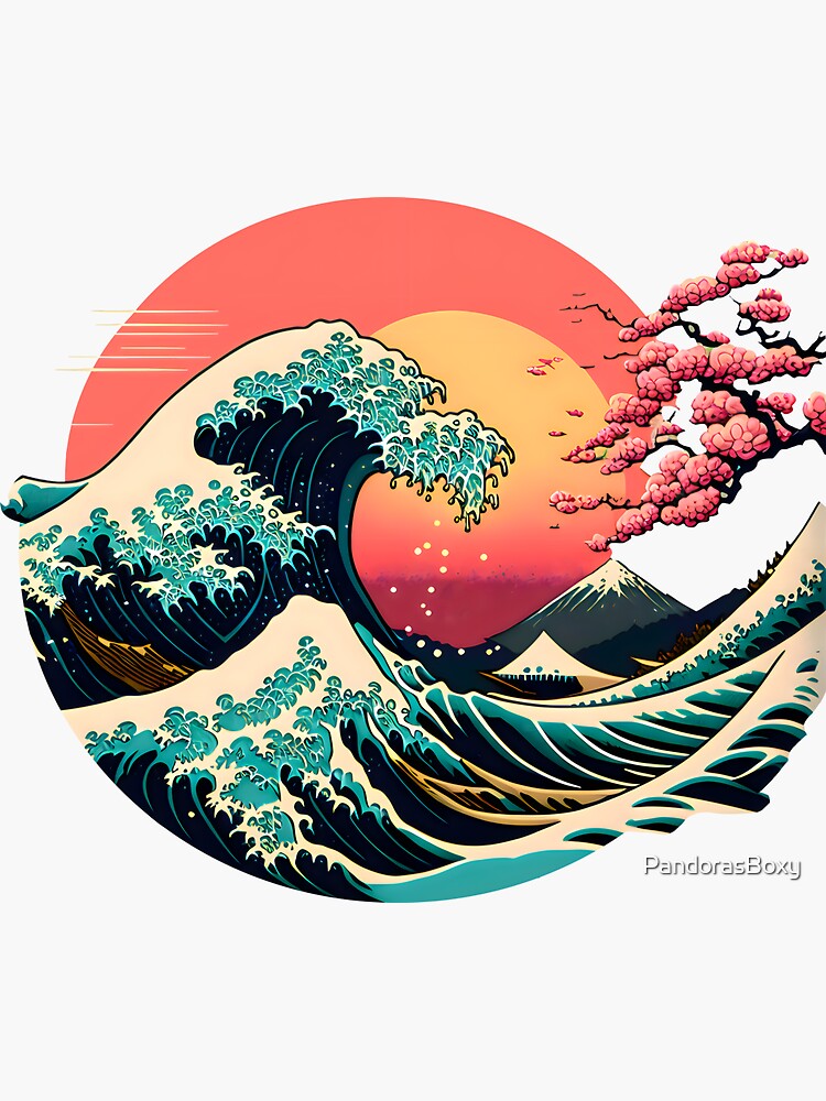"Great Wave of Kanagawa | Great Wave" Sticker for Sale by PandorasBoxy ...