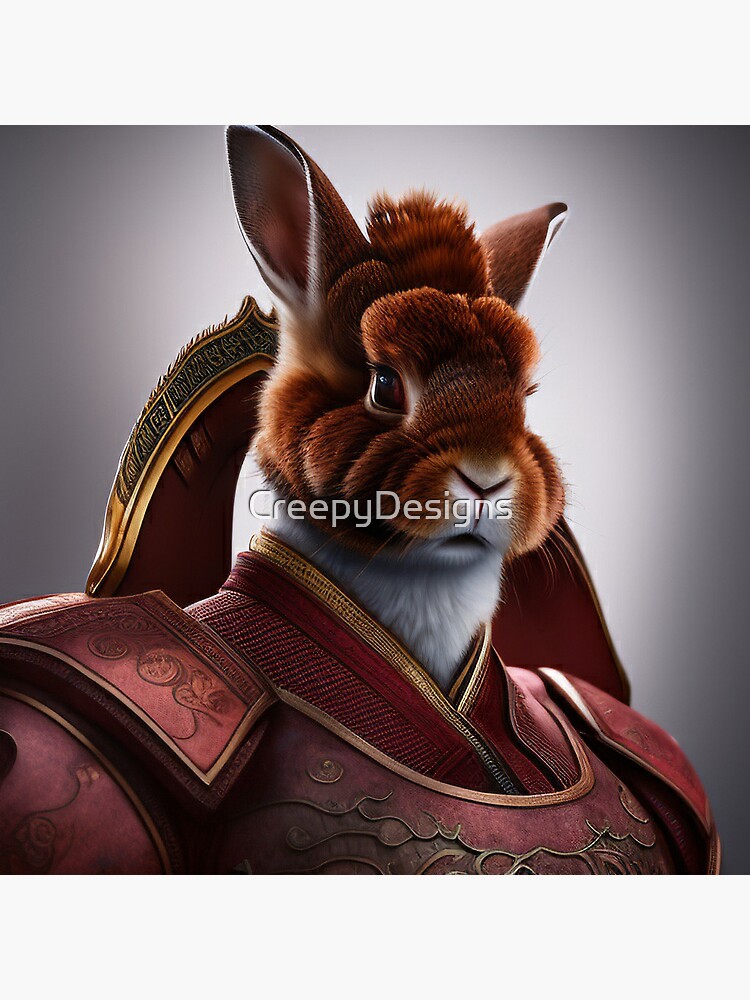 "The Chinese Zodiac Rabbit Warrior" Sticker for Sale by CreepyDesigns ...