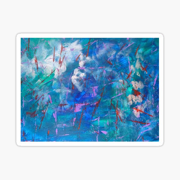 "Sparkle - cool modern colorful intuitive abstract art" Sticker for ...
