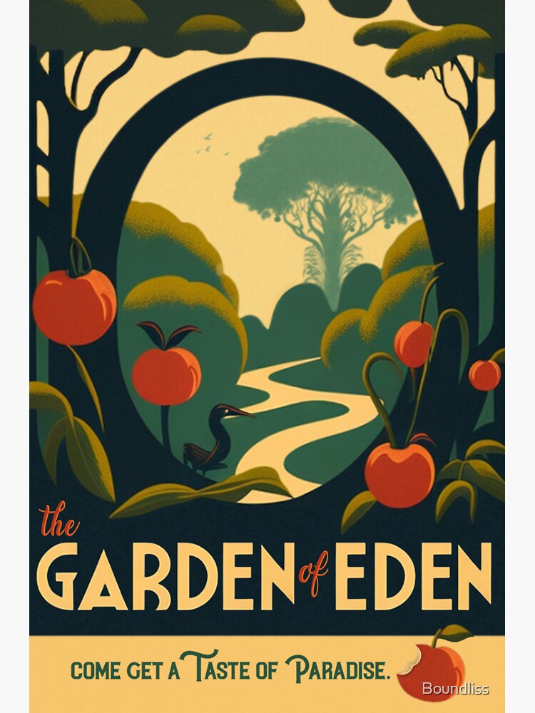 "The Garden of Eden - Vintage Travel Poster" Sticker for Sale by ...