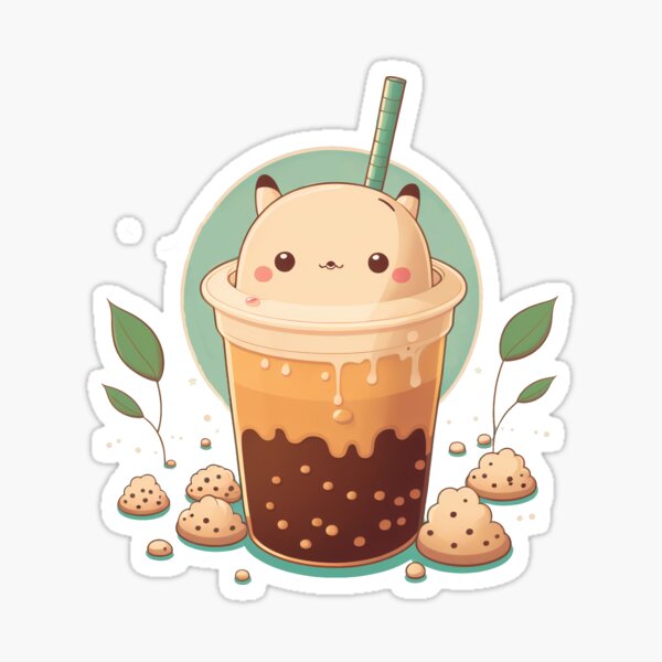 "Boba monster" Sticker for Sale by KoeFi | Redbubble