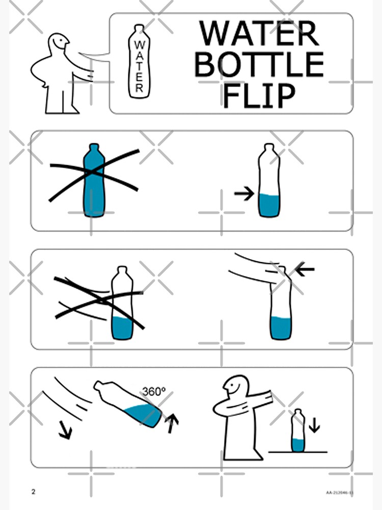 "Water Bottle Flip Challenge by IKEA" Sticker for Sale by RafGL | Redbubble