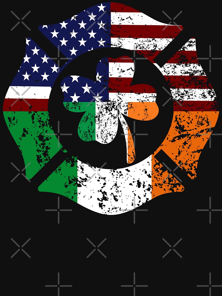 "Irish American Firefighter logo" T-shirt for Sale by shaggydawgg ...