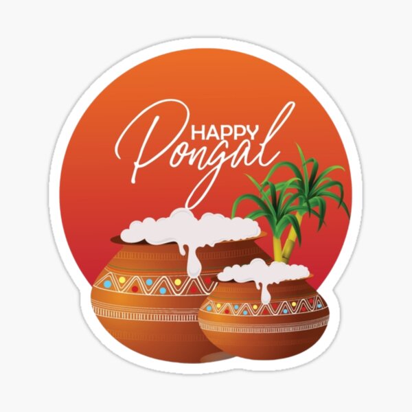 "Pongal - Happy Pongal " Sticker for Sale by sweary12 | Redbubble