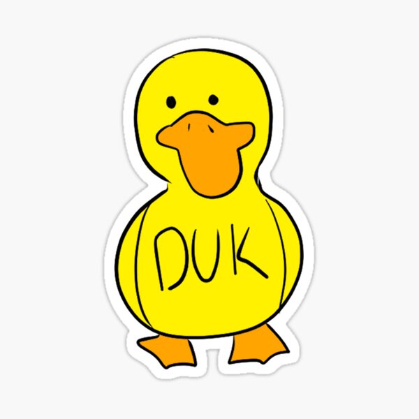 "Duk" Sticker for Sale by TheLooneyChick | Redbubble