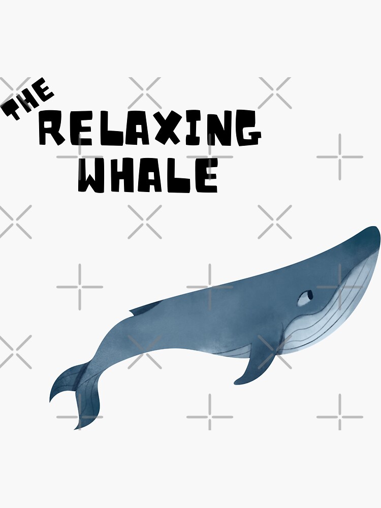 "The Relaxing Whale Animated Sticker Artwork" Sticker for Sale by ...