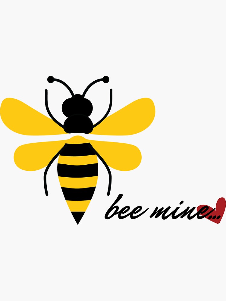 "bee mine ? " Sticker for Sale by camelliabymalak | Redbubble