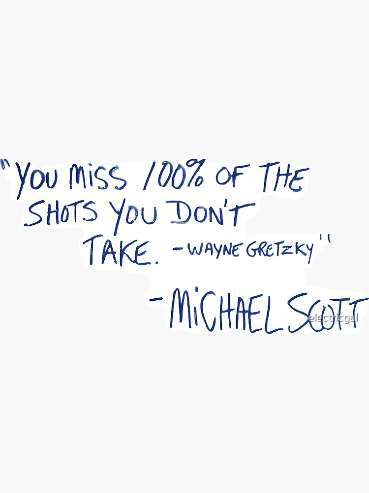 "the office, michael scott - wayne gretzky quote" Sticker for Sale by ...