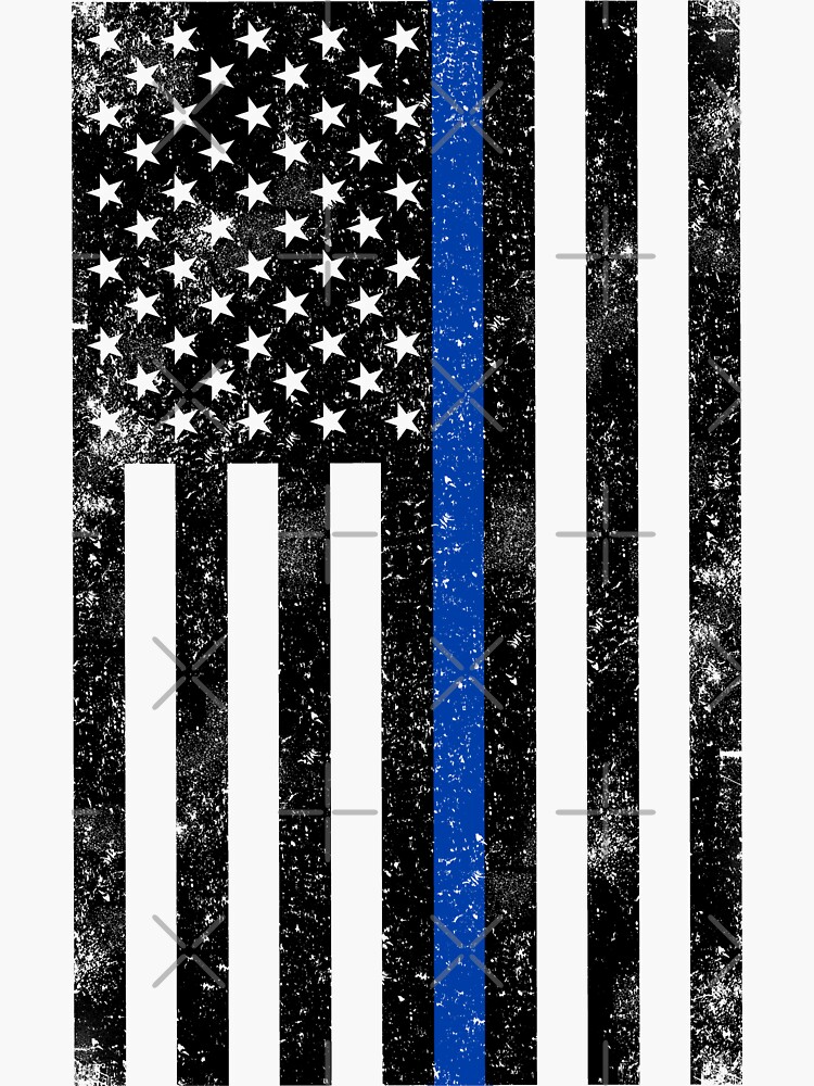 "Law Enforcement Blue Line Flag" Sticker for Sale by segrob | Redbubble