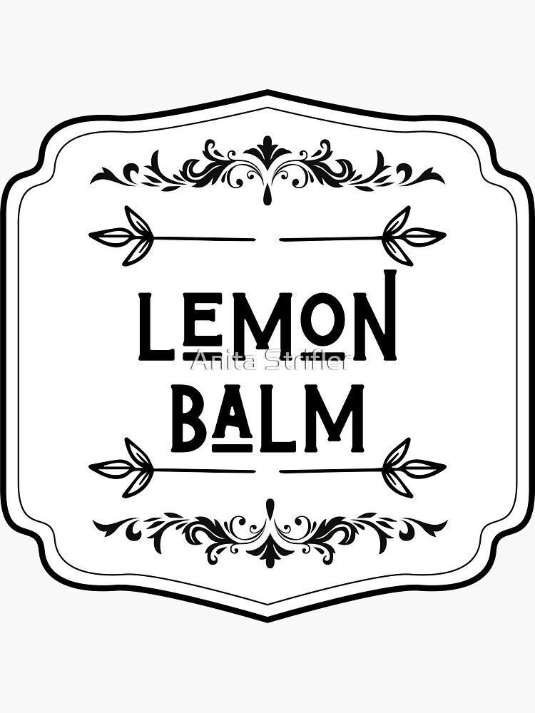 "Lemon Balm Retro Spice Label" Sticker for Sale by Anita Strifler ...