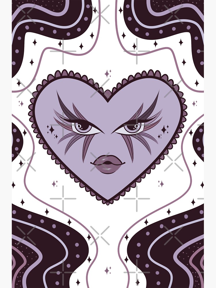 "Trippy Purple Heart " Sticker for Sale by dimskokkinaki | Redbubble