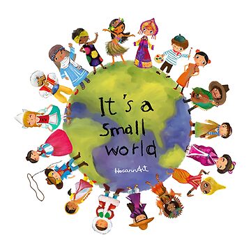 "Cute multicultural kids around a small world" Poster for Sale by ...