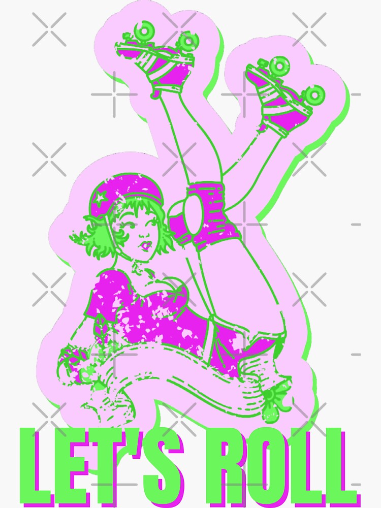 "let's roll" Sticker for Sale by addict2reading | Redbubble
