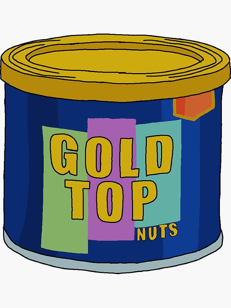 "Gold top nuts " Sticker for Sale by avagee17 | Redbubble