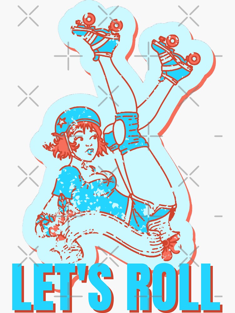 "let's roll" Sticker for Sale by addict2reading | Redbubble