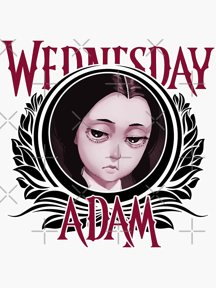 "Wednesday Addams character in awesome frame" Sticker for Sale by K ...