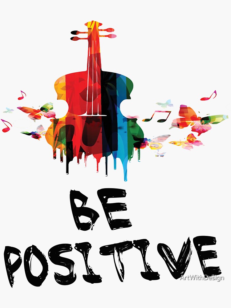 "Be positive" Sticker for Sale by ArtWithDesign | Redbubble