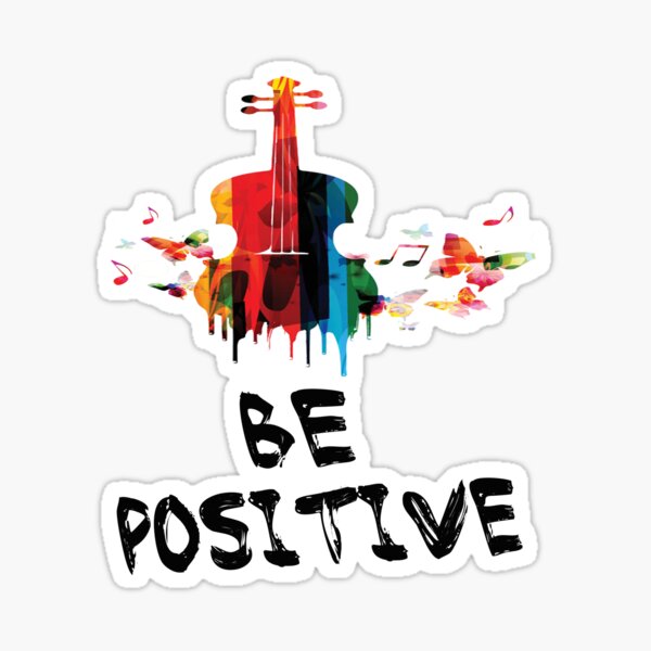 "Be positive" Sticker for Sale by ArtWithDesign | Redbubble