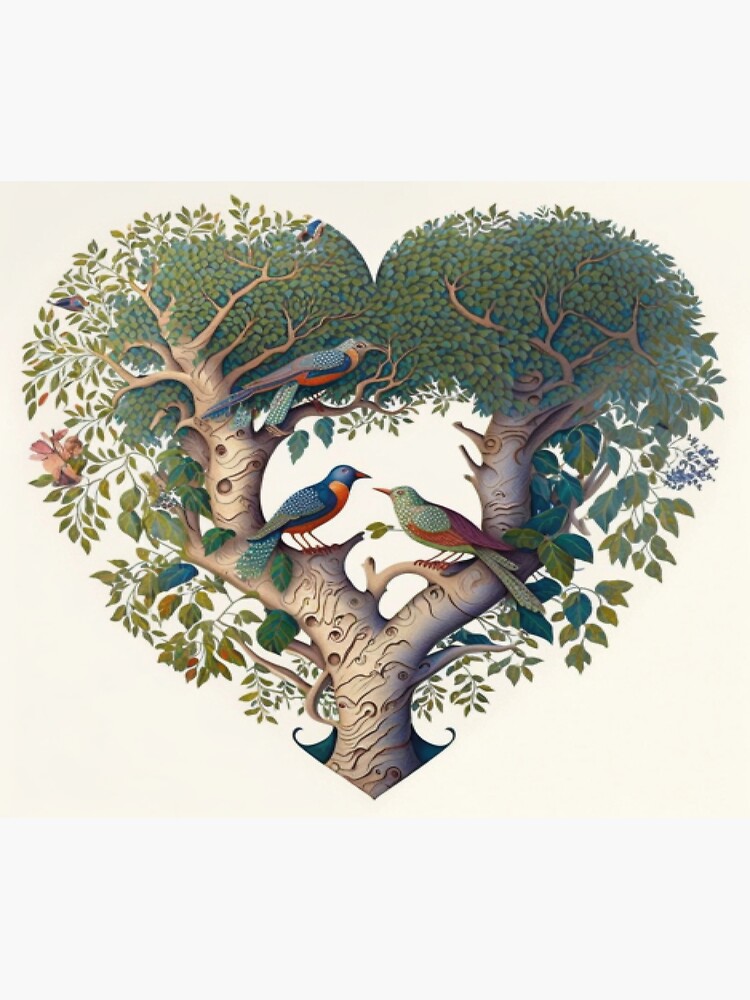 "Birds and tree illustration " Sticker for Sale by myfavdesigns | Redbubble