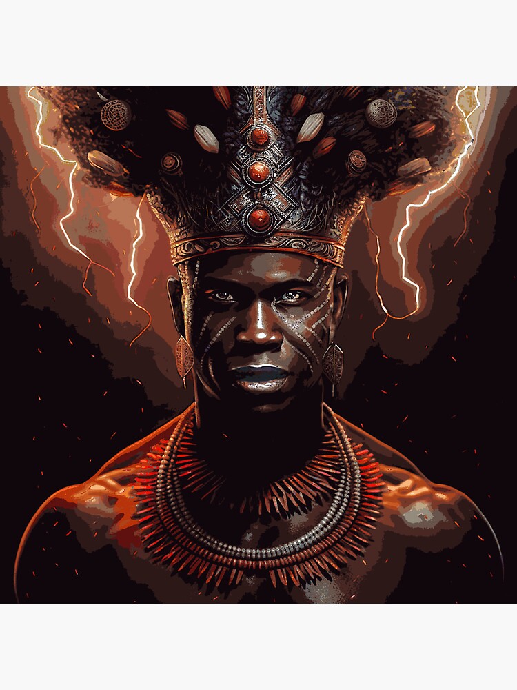 "Shango of Lightning " Sticker for Sale by WennsdaysChild | Redbubble