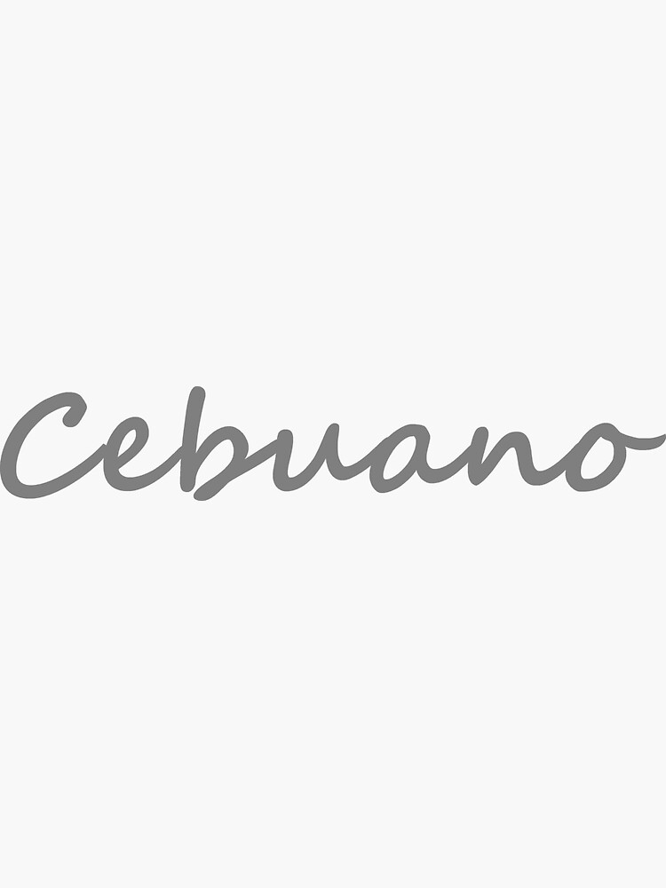 "Cebuano - Filipino language" Sticker for Sale by PabloBSanchez | Redbubble
